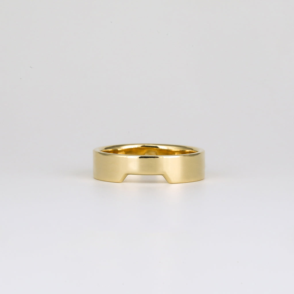 Wide Flat Cutout Contour Wedding Band – Grew & Co